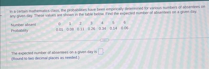 Solved In a certain mathematics class, the probabilities | Chegg.com