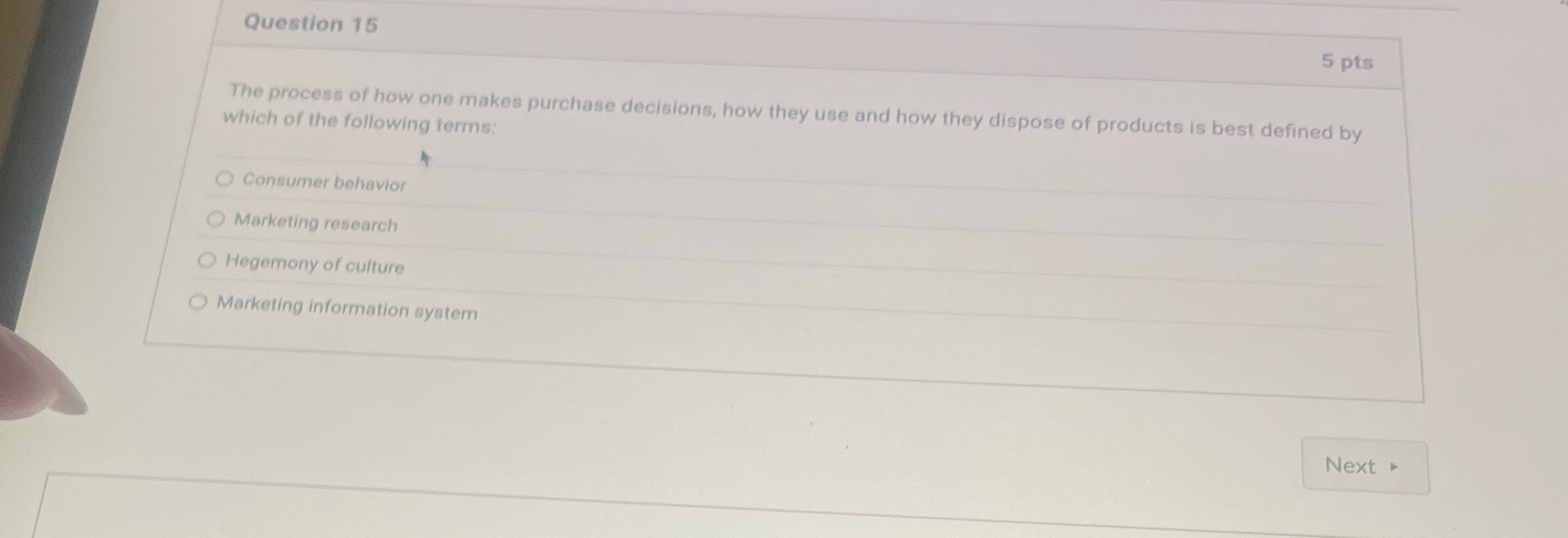 Solved Question 155 ﻿ptsThe process of how one makes | Chegg.com