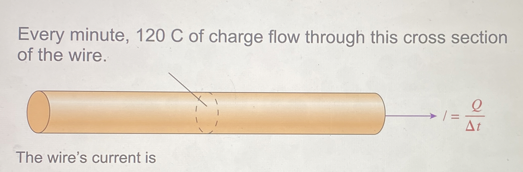 Solved Every minute, 120C ﻿of charge flow through this cross | Chegg.com