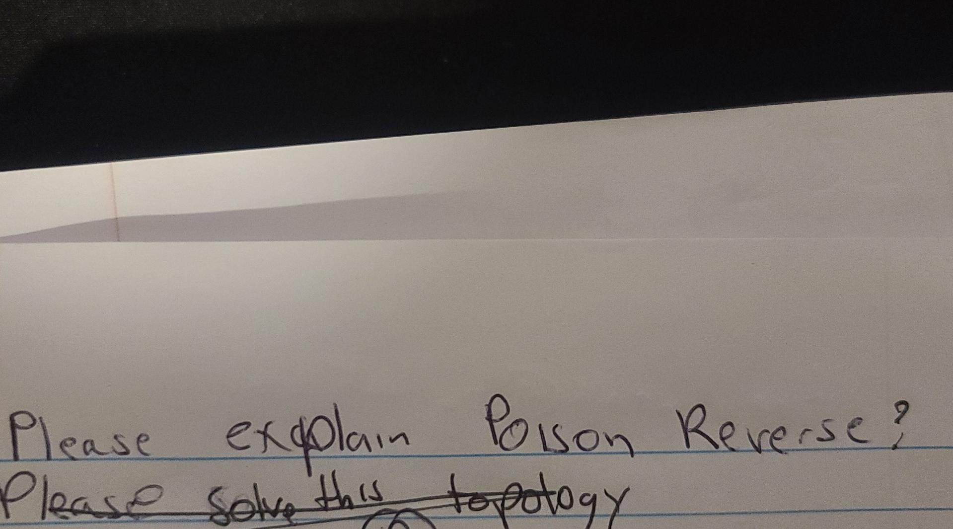 Solved Please explain Poison Reverse? Please solve this | Chegg.com