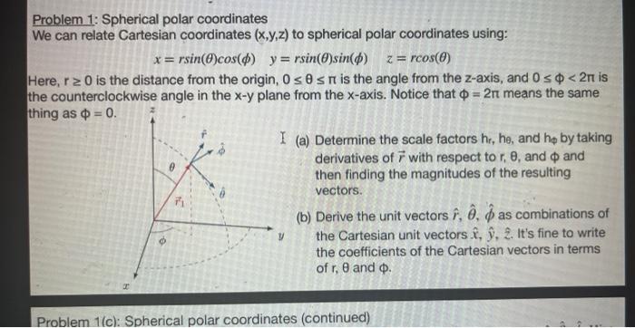 Solved x=rsin(θ)cos(ϕ)y=rsin(θ)sin(ϕ)z=rcos(θ) Here, r≥0 is | Chegg.com