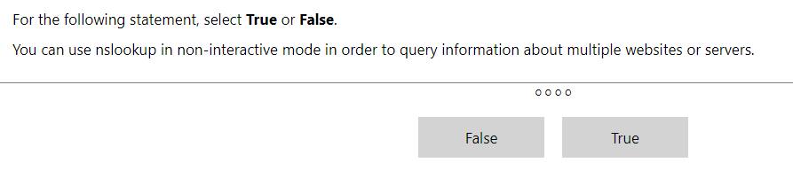 Solved For the following statement, select True or False. | Chegg.com