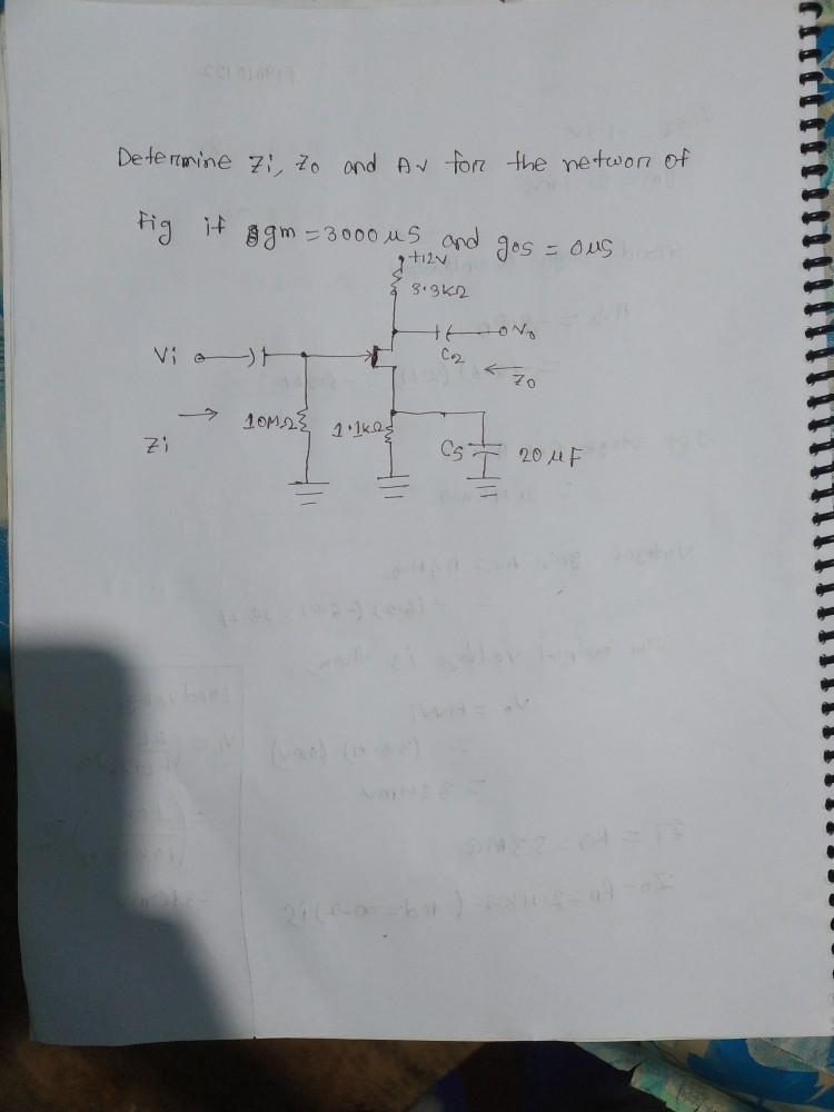 Solved Determine zi, to and Ar for the netwon of fig 1+ Bgm | Chegg.com