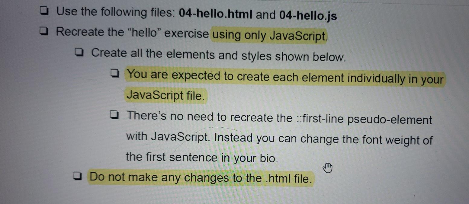 Solved Use the following files: 04-hello.html and | Chegg.com