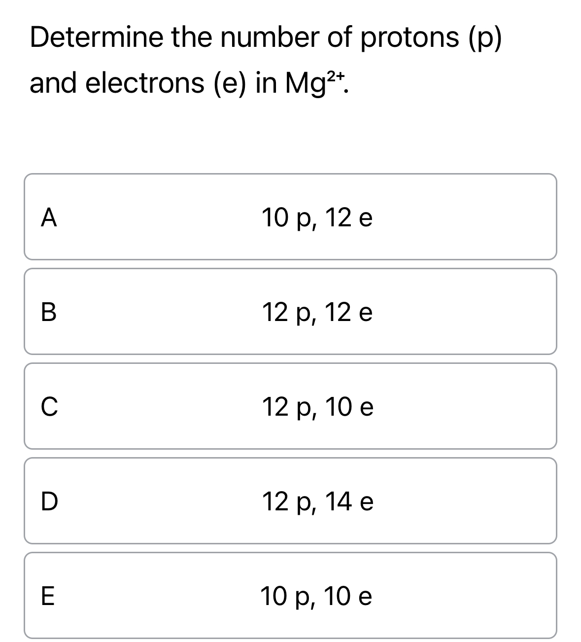 Solved Determine the number of protons (p) ﻿and electrons | Chegg.com