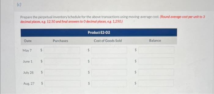Solved Coronado Department store uses a perpetual inventory | Chegg.com