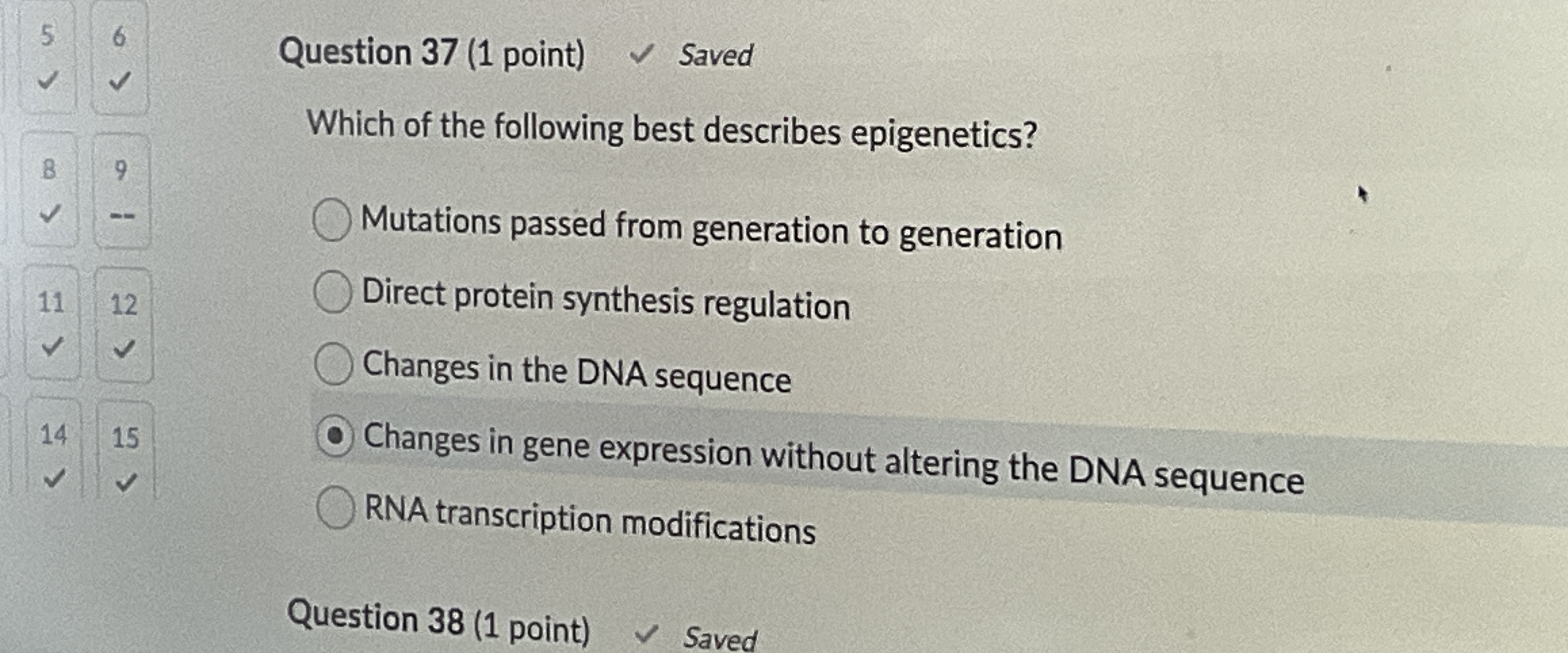 Solved Question 37 (1 ﻿point) ﻿SavedWhich of the following | Chegg.com