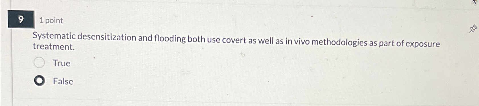 Solved 91 ﻿pointSystematic desensitization and flooding both | Chegg.com