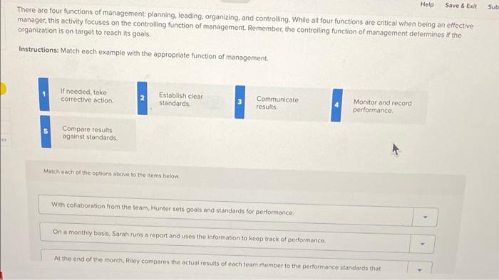 Solved Help Save & Exit Sub There are four functions of | Chegg.com