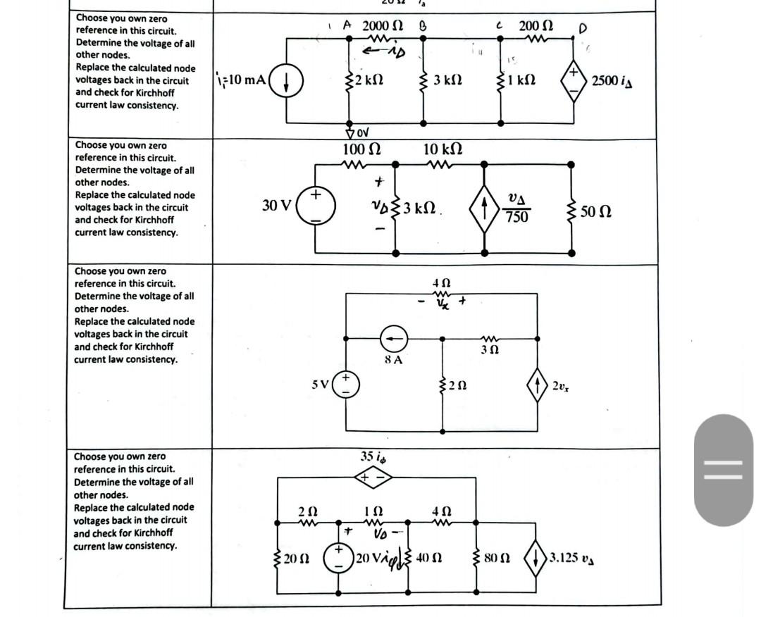 Solved please solve the following circuits. use the | Chegg.com