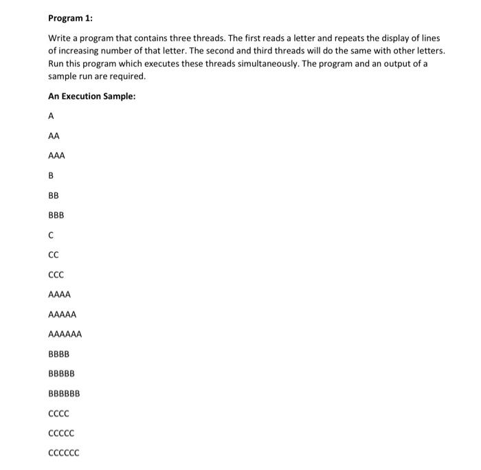 Solved Program 1: Write a program that contains three | Chegg.com