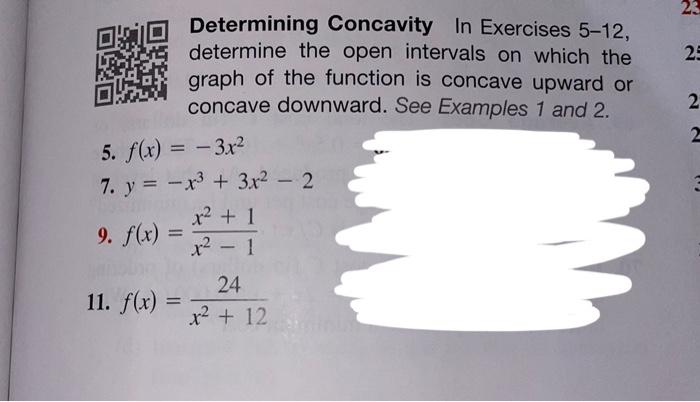 Solved 22 25 Determining Concavity In Exercises 5-12, | Chegg.com