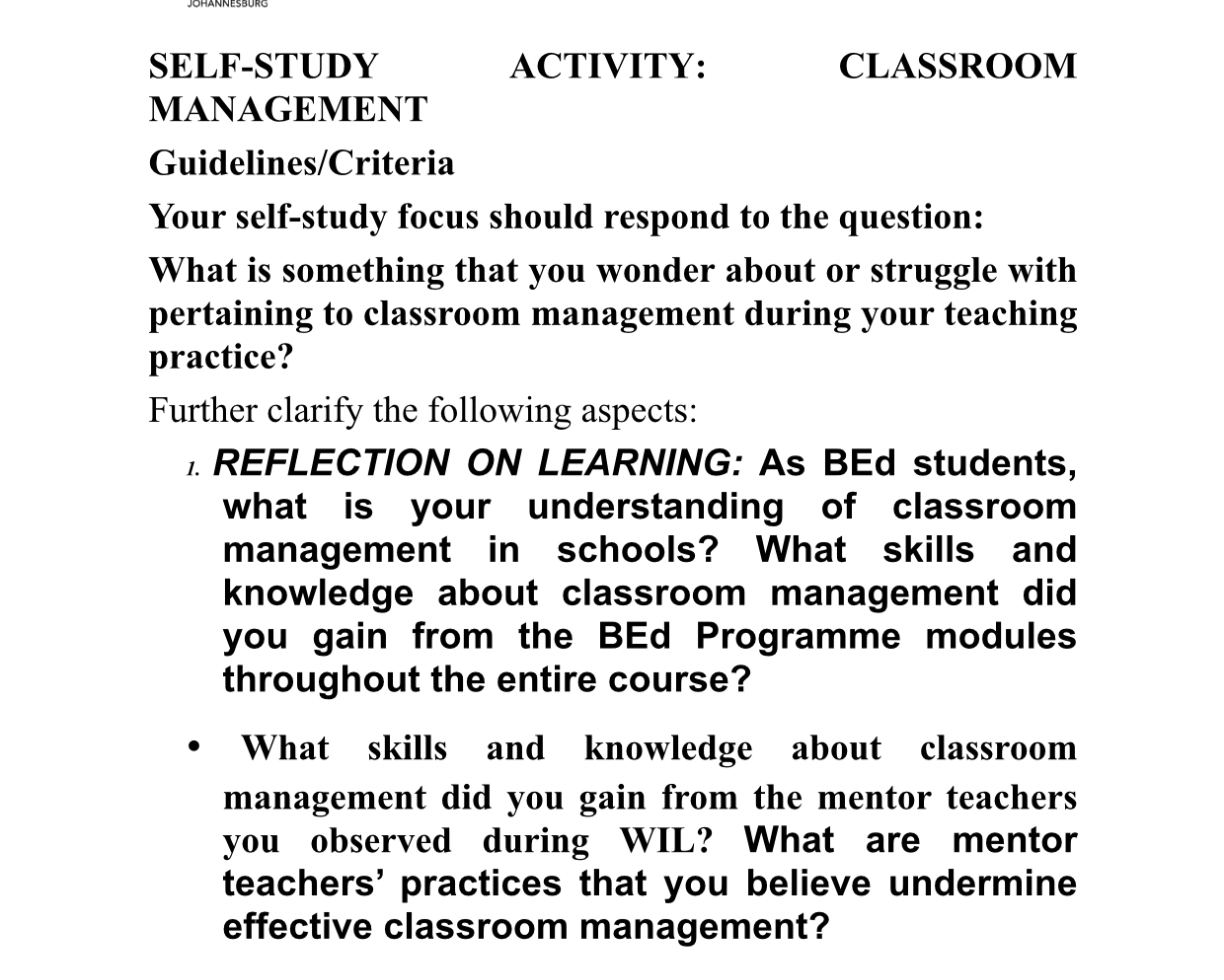 SITUATION (CLASSROOM MANAGEMENT): Whathappened? What | Chegg.com