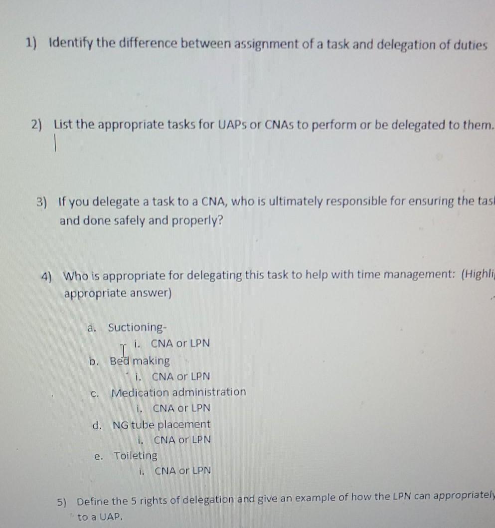 Solved 1) Identify the difference between assignment of a | Chegg.com