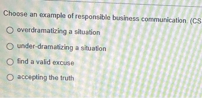 Which of the following doesn't help when creating | Chegg.com