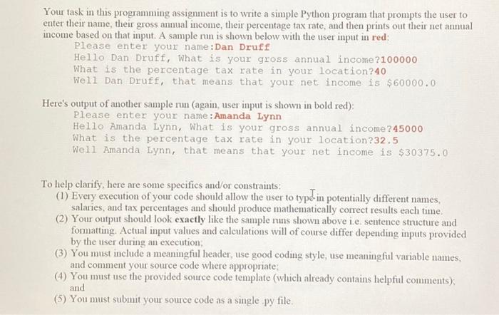 Solved Your task in this programming assignment is to write | Chegg.com