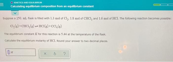 Solved O KINETICS AND EQUILIBRIUM Calculating equilibrium | Chegg.com