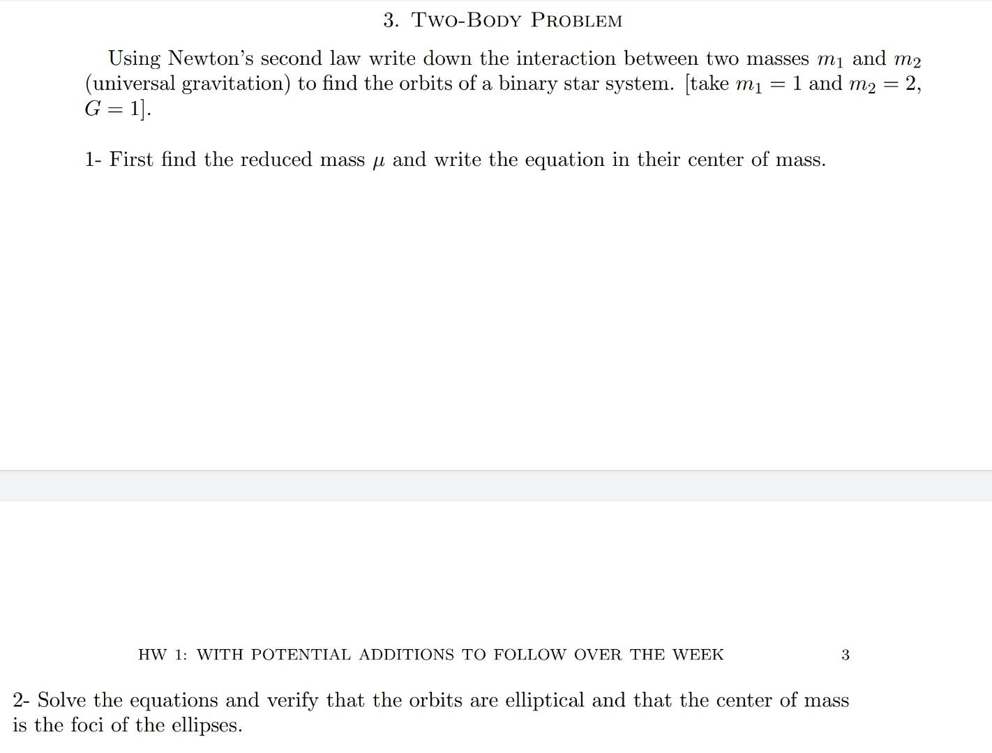 Solved Using Newton's second law write down the interaction | Chegg.com