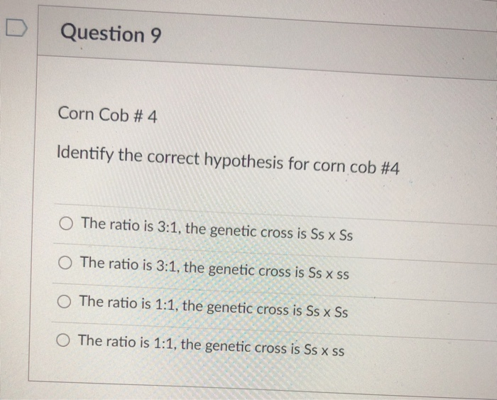 Solved Chi Square Analysis of Corn Cross #4 What ratio is | Chegg.com