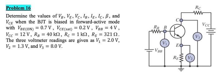 Solved Problem 16 Determine the values of | Chegg.com