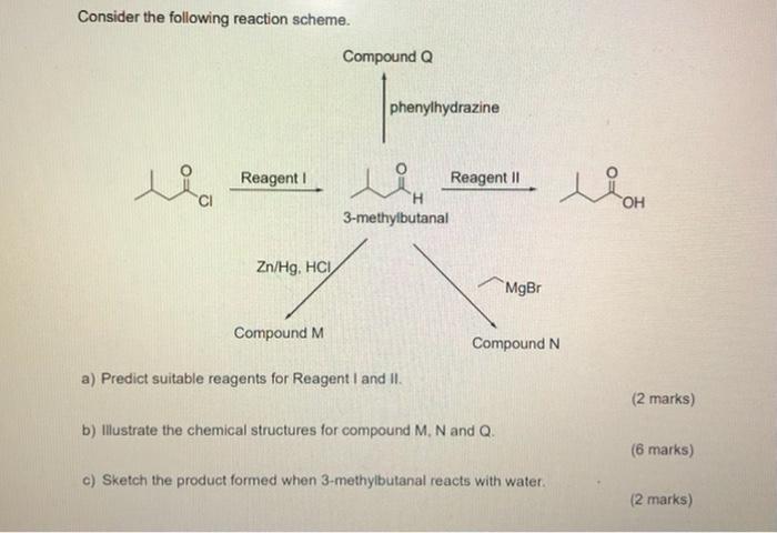 Solved Consider the following reaction scheme. a) Predict | Chegg.com
