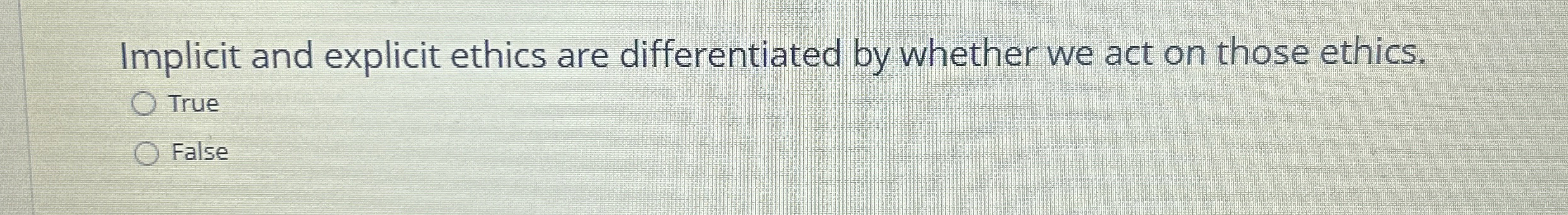 Solved Implicit and explicit ethics are differentiated by | Chegg.com