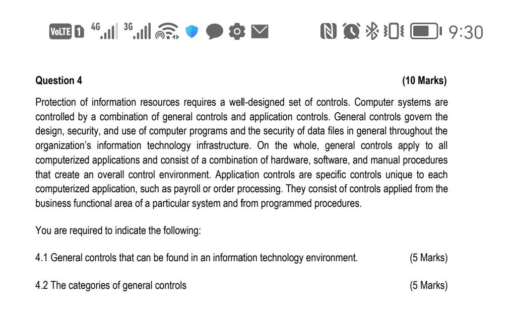 Solved Question 4 (10 Marks) Protection of information | Chegg.com