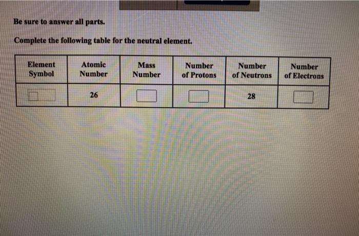Solved Be sure to answer all parts. Complete the following | Chegg.com