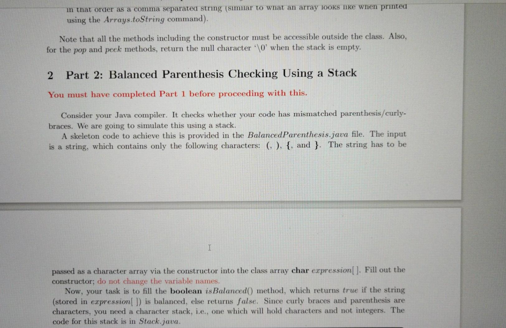 Solved 1 Part 1: Create a Character Stack We are going to | Chegg.com