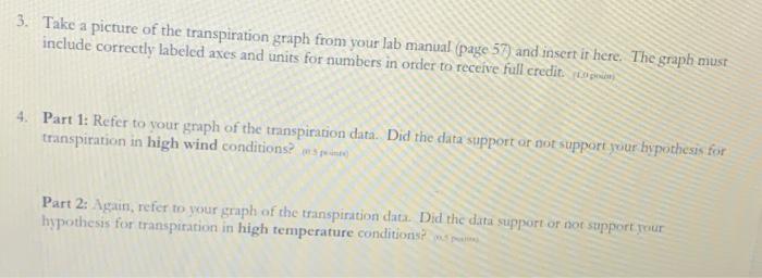 3. Take a picture of the transpiration graph from | Chegg.com