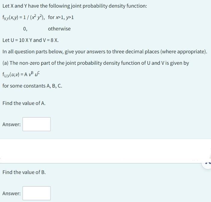 Solved Let X and Y have the following joint probability | Chegg.com