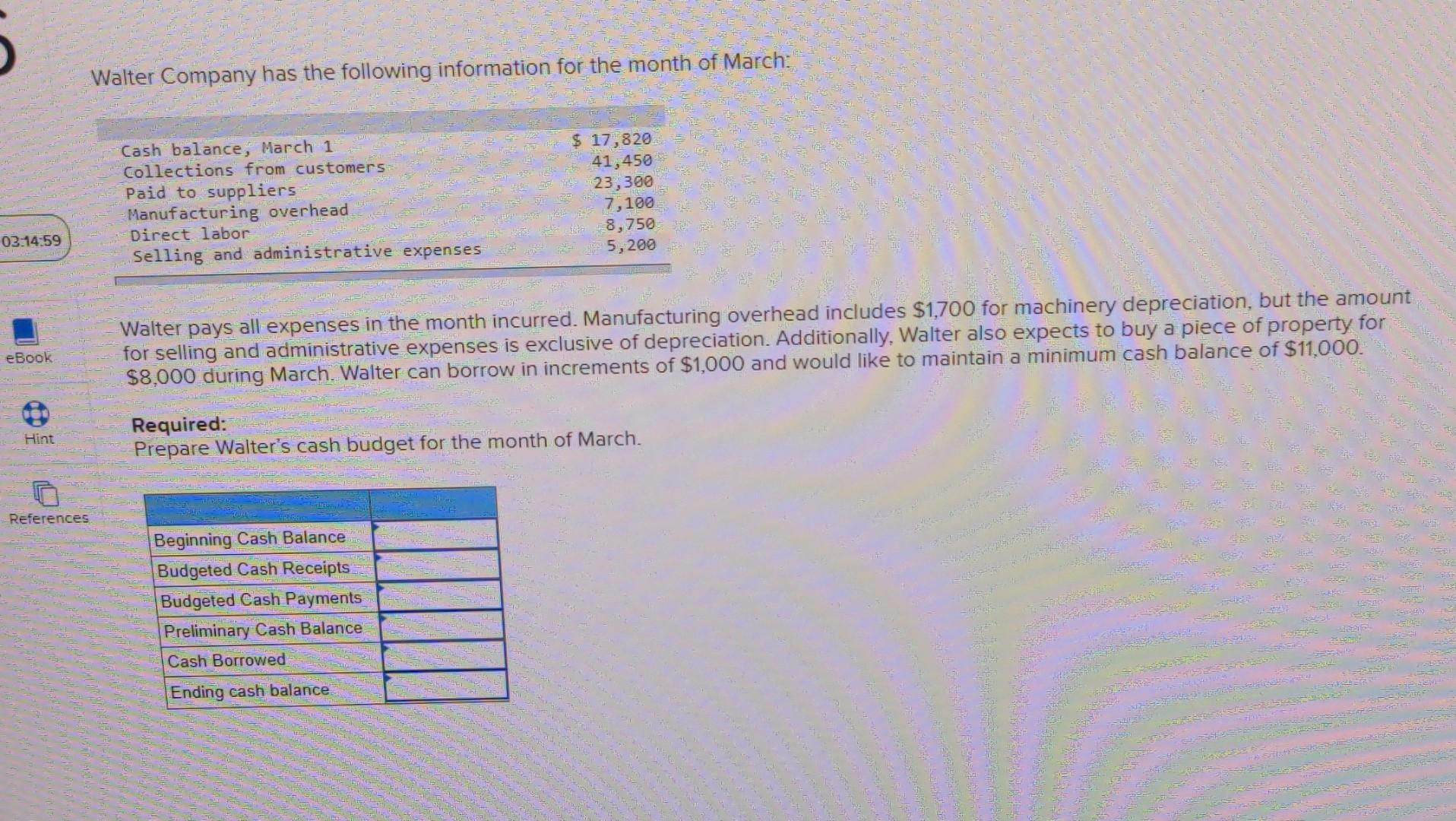 Solved Walter Company has the following information for the | Chegg.com