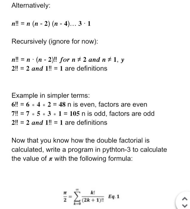 Solved Pl. (T) Simple and Double Factorial. The main | Chegg.com