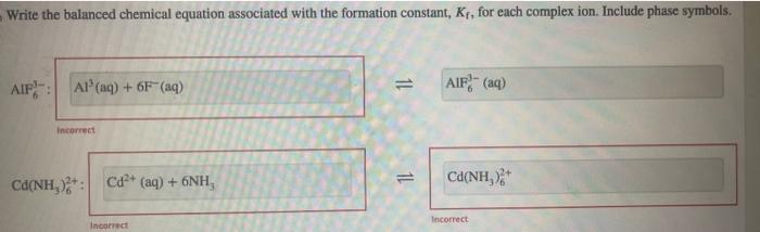 Solved Write the balanced chemical equation associated with | Chegg.com