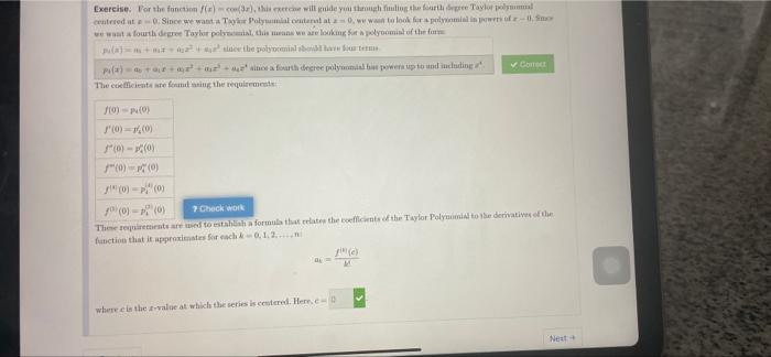 Solved Exercise. For the function () (), this will do you | Chegg.com