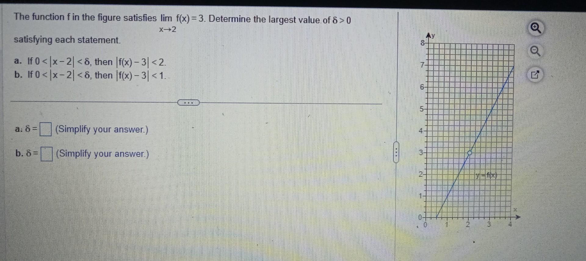 Solved The function f in the figure satisfies limf(x)=3. | Chegg.com