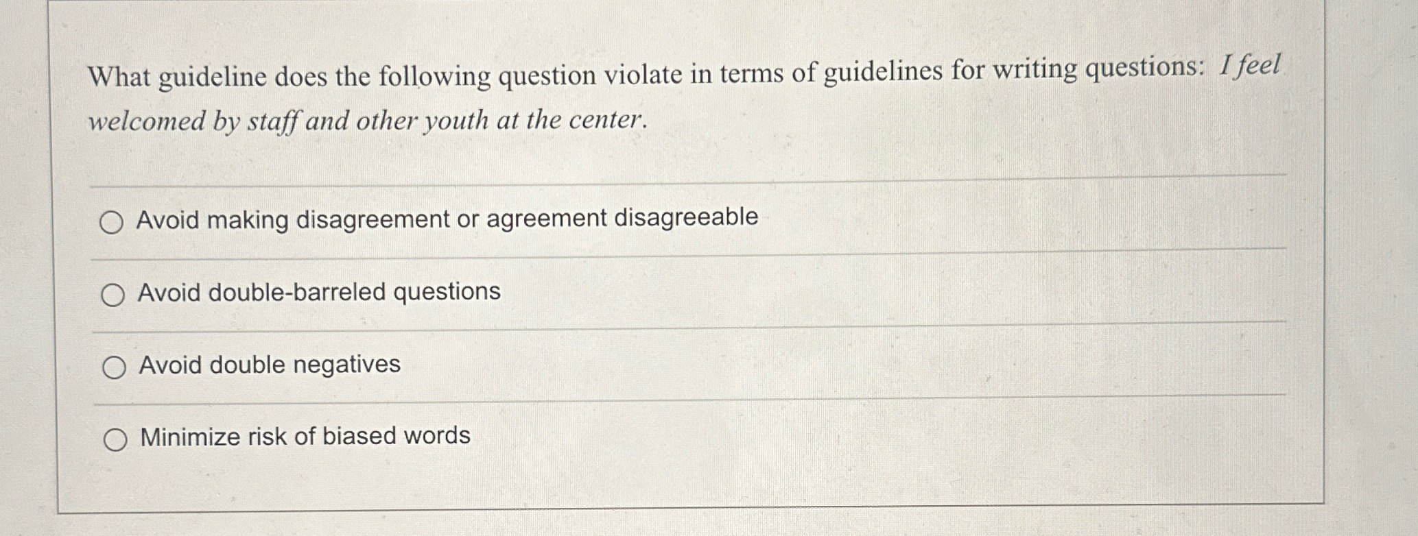 Solved What guideline does the following question violate in | Chegg.com