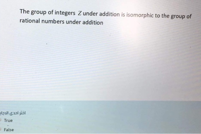 Solved The Group Of Integers Z Under Addition Is Isomorphic