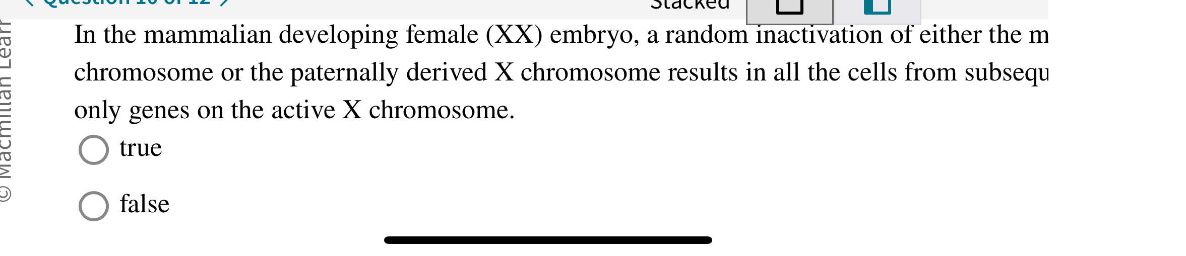 Solved In the mammalian developing female (XX) ﻿embryo, a | Chegg.com