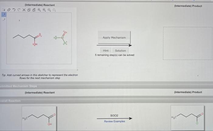 Solved (Intermediate) Reactant (Intermediate) Product Apply | Chegg.com