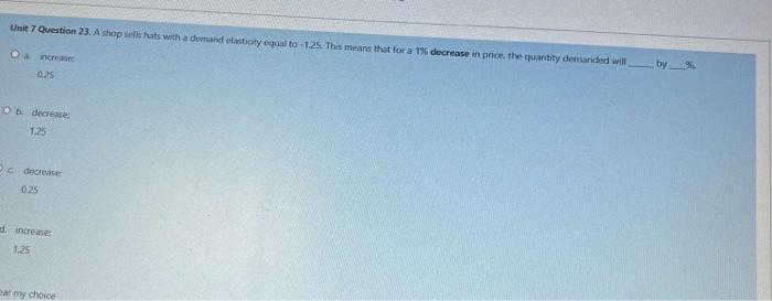 Solved Unit 7 Question 23. A shop serks hats with a dimand | Chegg.com