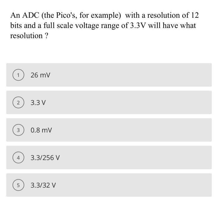 Solved How many ADC channels are built into the Pico? In | Chegg.com