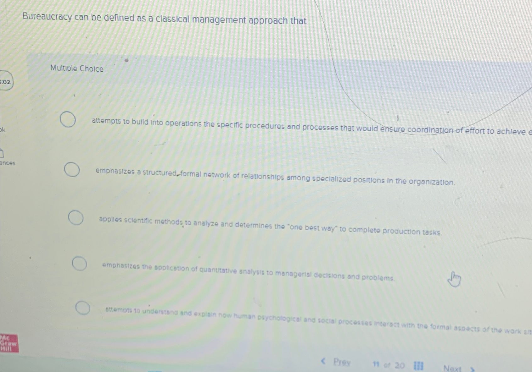 Solved Bureaucracy can be defined as a classical management | Chegg.com