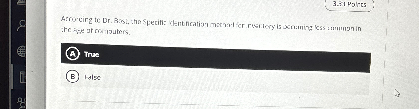 Solved 3.33 ﻿PointsAccording to Dr. ﻿Bost, the Specific | Chegg.com