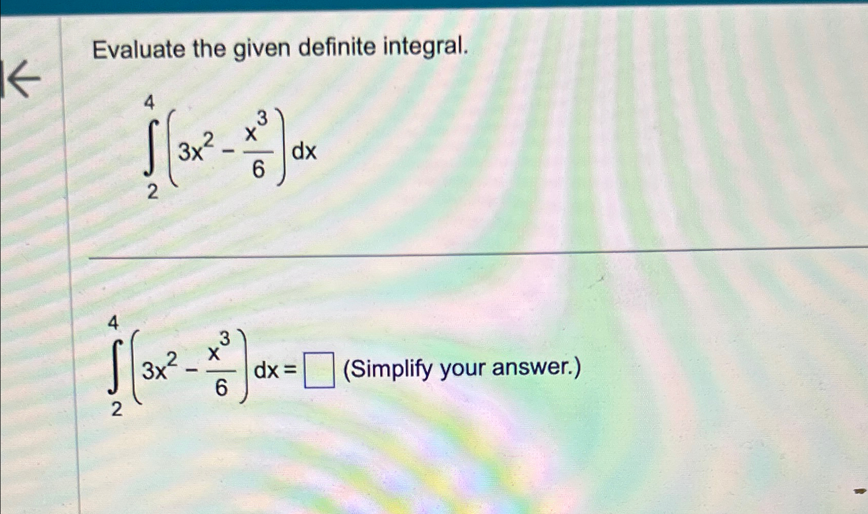 Solved Evaluate the given definite | Chegg.com