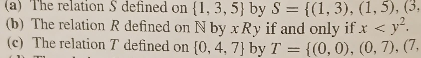 Solved For the relation below give the domain and range. | Chegg.com