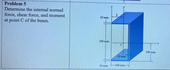 determine the internal normal force, shear force, and | Chegg.com