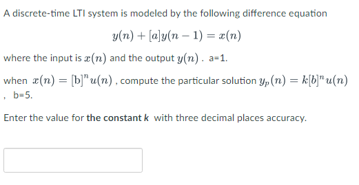 Solved A discrete-time LTI system is modeled by the | Chegg.com
