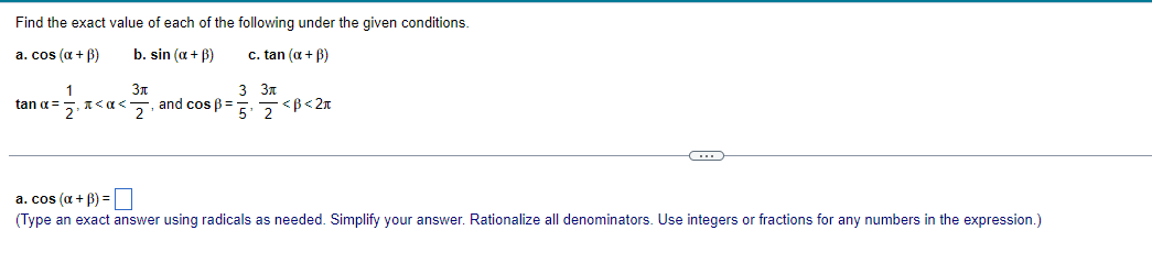 Solved Find the exact value of each of the following under | Chegg.com