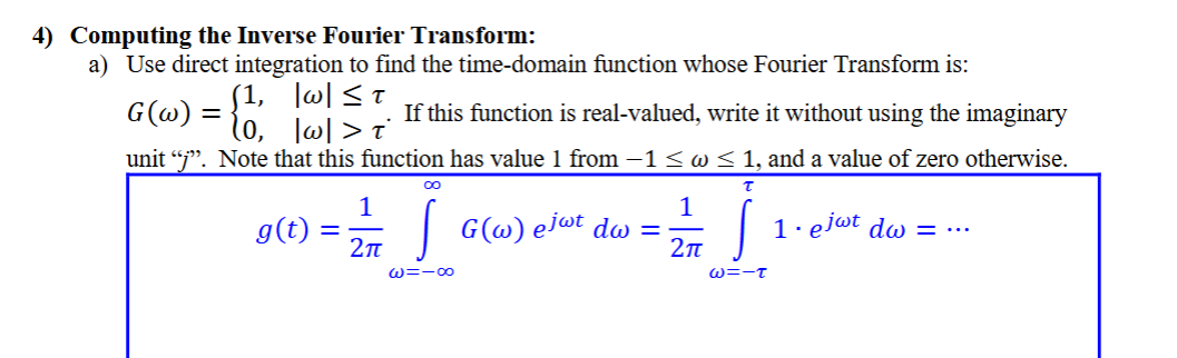 Solved Use direct integration to find the time-domain | Chegg.com